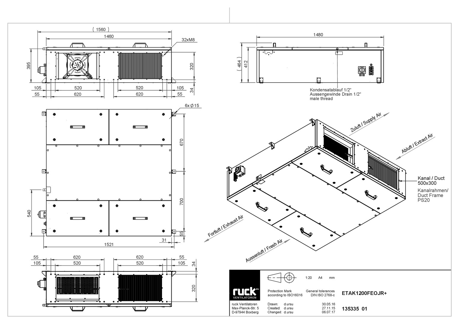 Ruck Wärmerückgewinnungsgerät ETA K 1200 F EOJR - Felderer GmbH