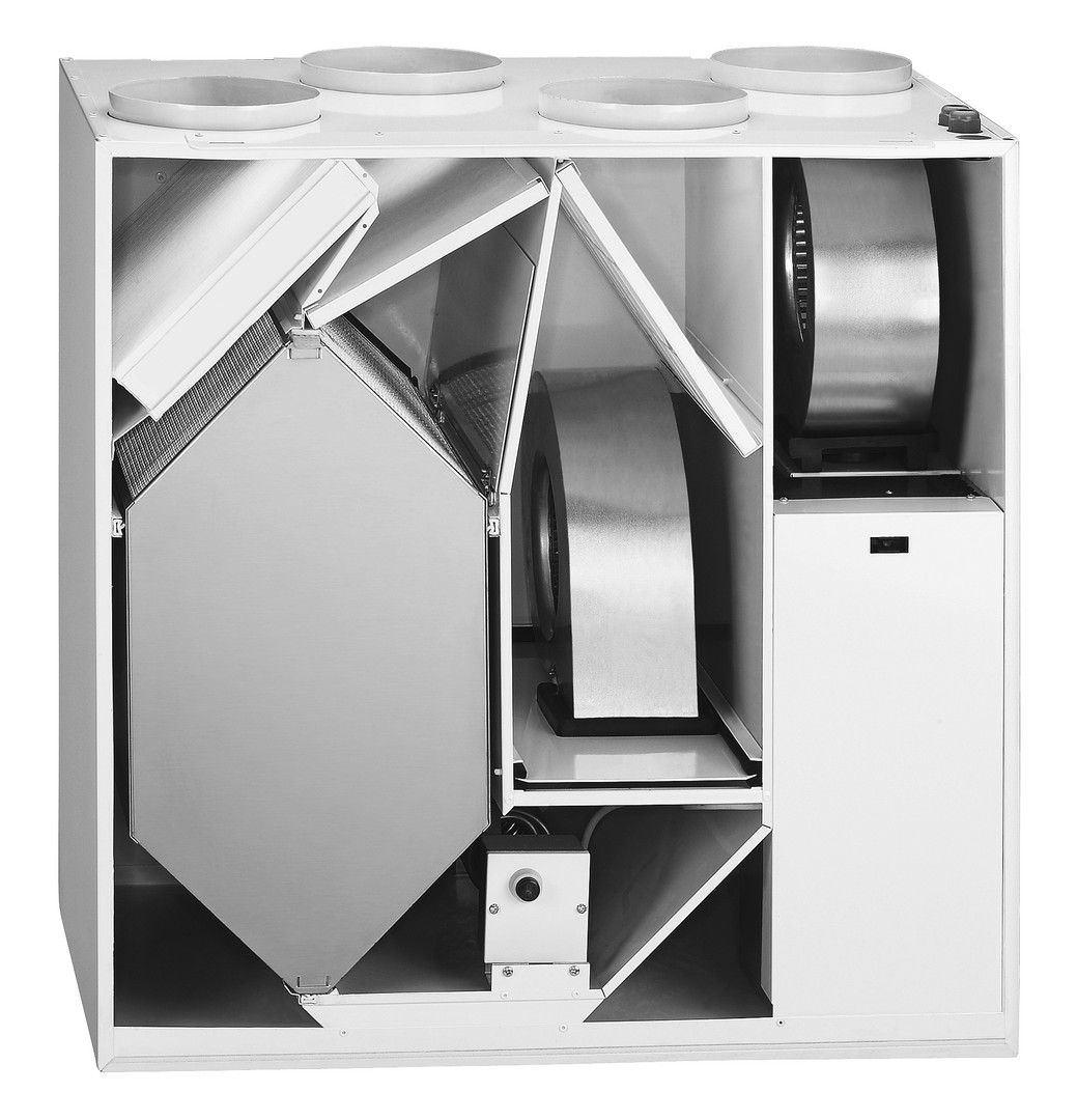 Helios KWL EC 200 W ET R, Lüftungsgerät rechts mit WRG, EC, Enthalpie ...